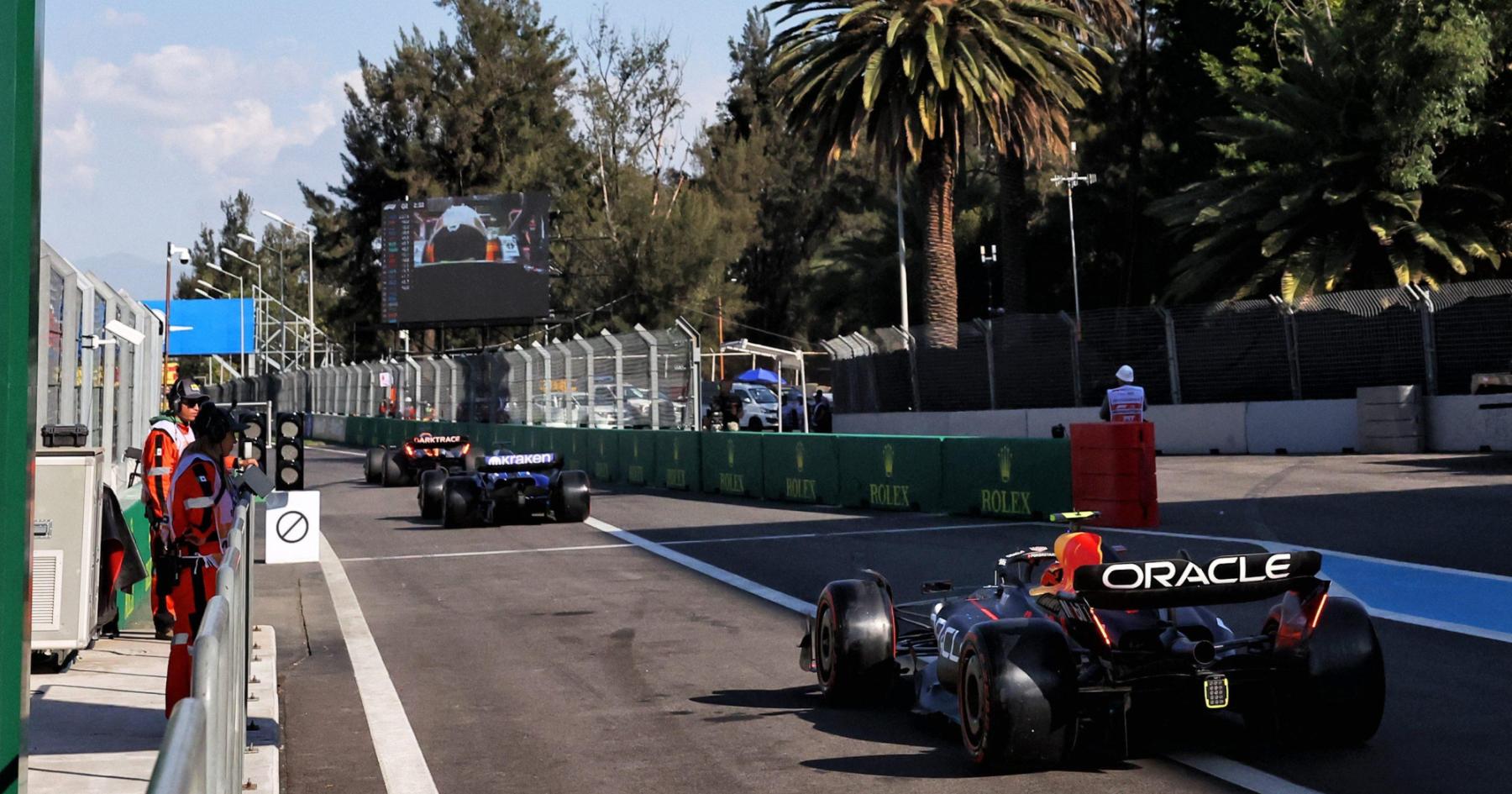 Aangepaste startopstelling Formule 1 GP Mexico 2023 na pitlane-start | RacingNews365