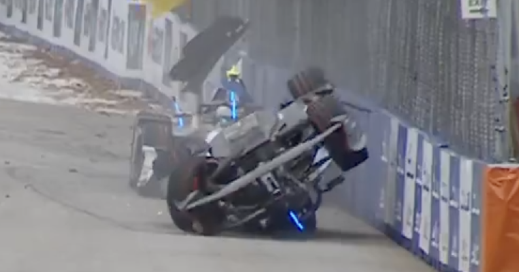 Formula E car sent airborne in terrifying crash | RacingNews365