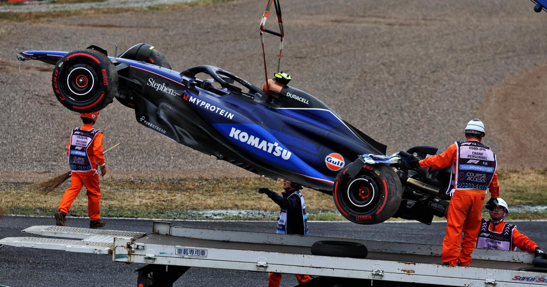 Williams reveal chassis condition after Sargeant's Japan crash ...