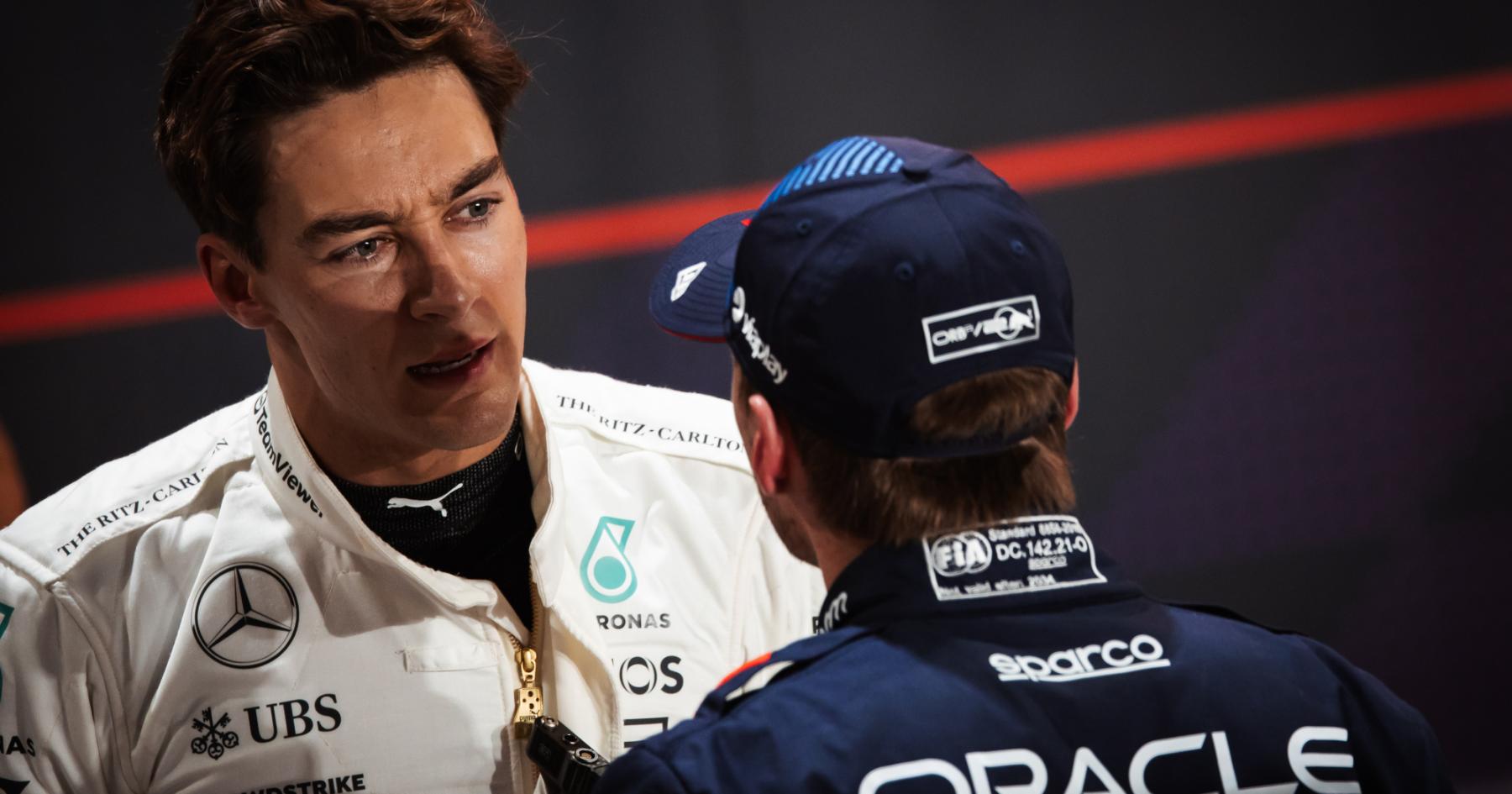 Verstappen hit with penalty as Russell told to 'stay out' of Red Bull - RacingNews365 Review ...