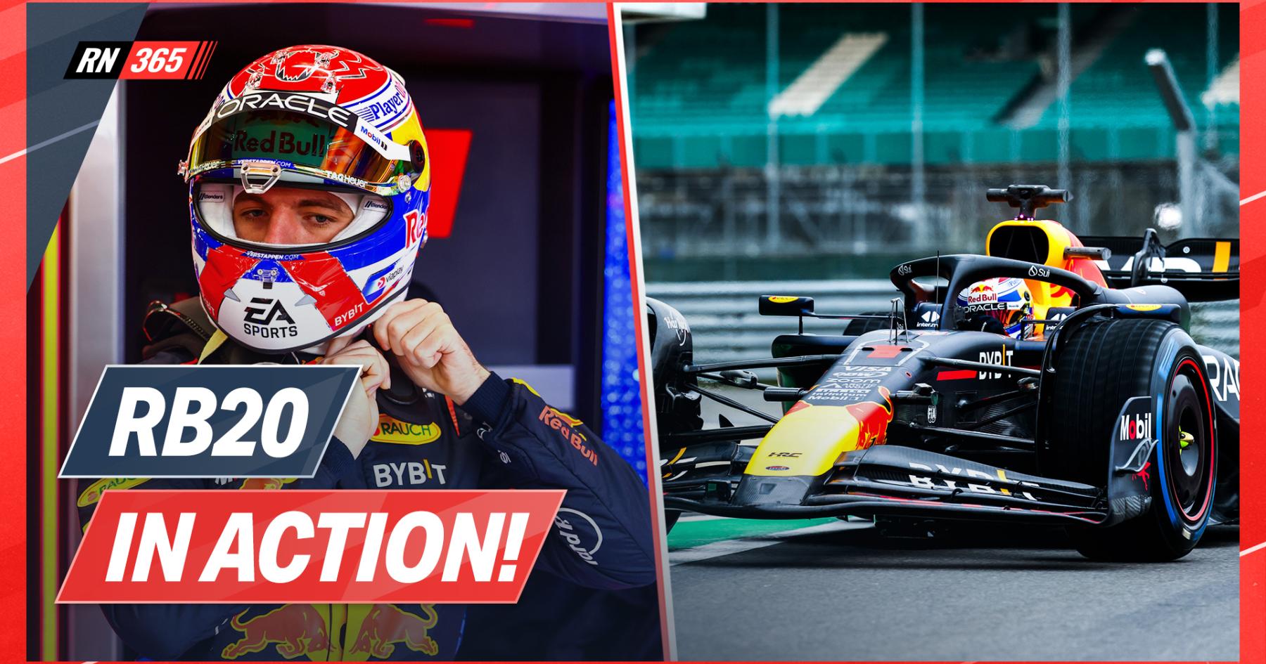 Watch: Verstappen's first reaction as new Red Bull RB20 hits the track ...