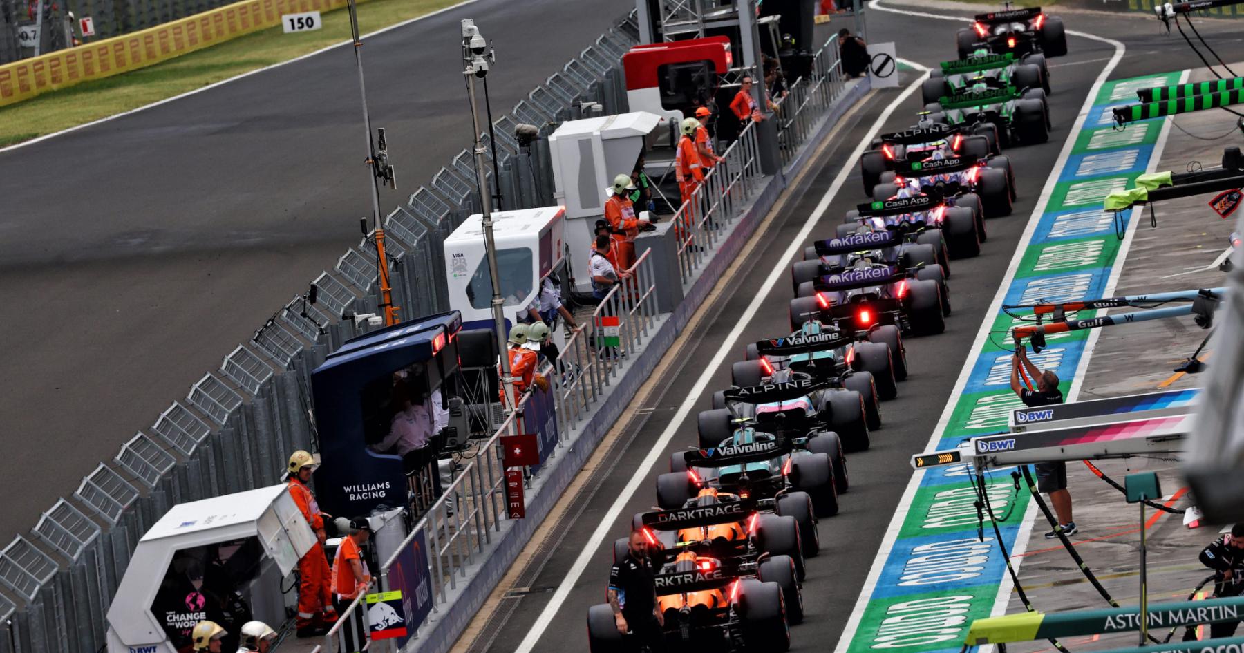 Aangepaste startopstelling Formule 1 GP Hongarije na gedwongen pitstart | RacingNews365