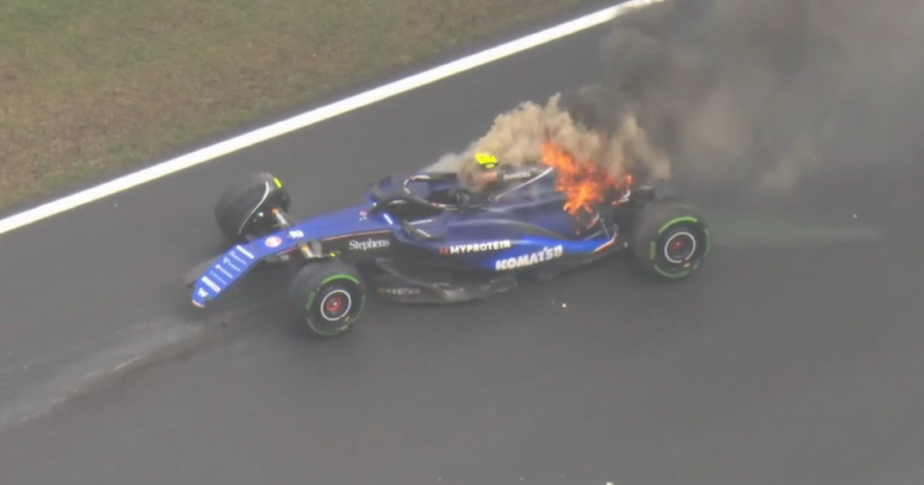 Sargeant doubt for Dutch GP qualifying after fiery practice crash ...