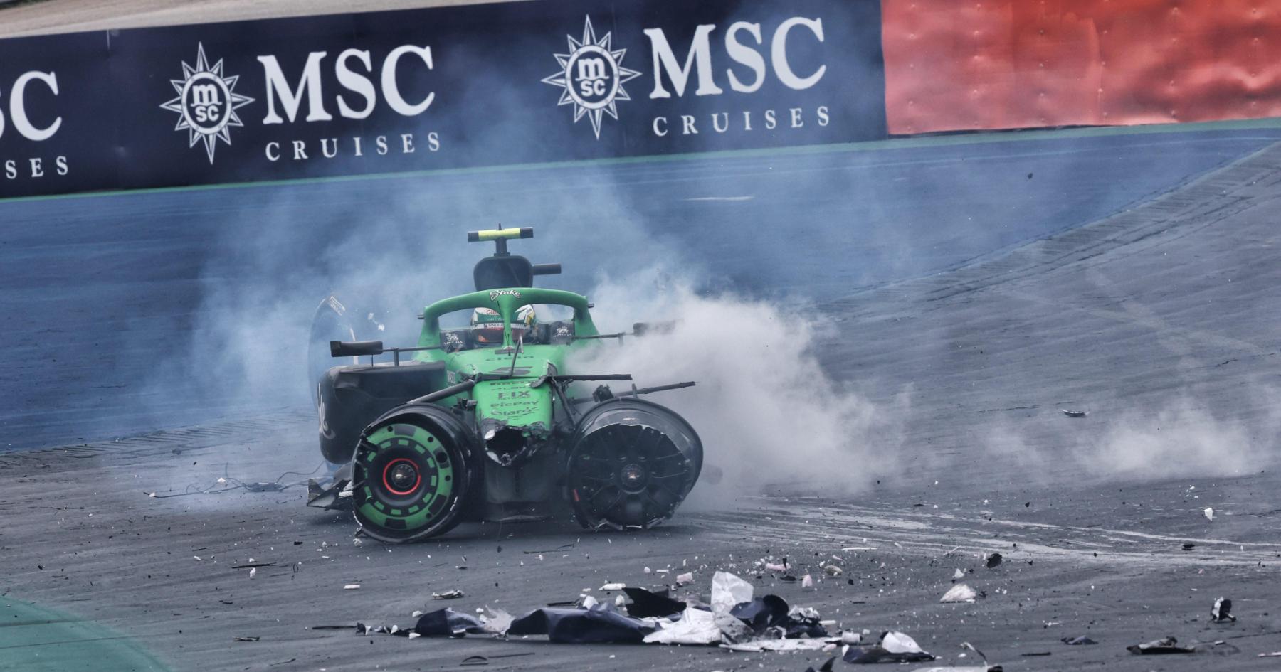 Gabriel Bortoleto addresses terrifying 57G airborne crash: 'I'm lucky ...