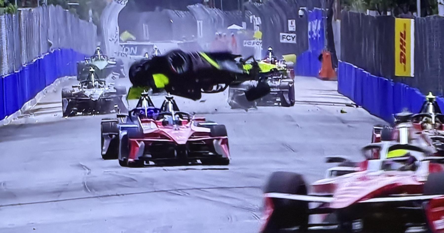 Pepe Marti suffers horror airborne crash in São Paulo Formula E ...