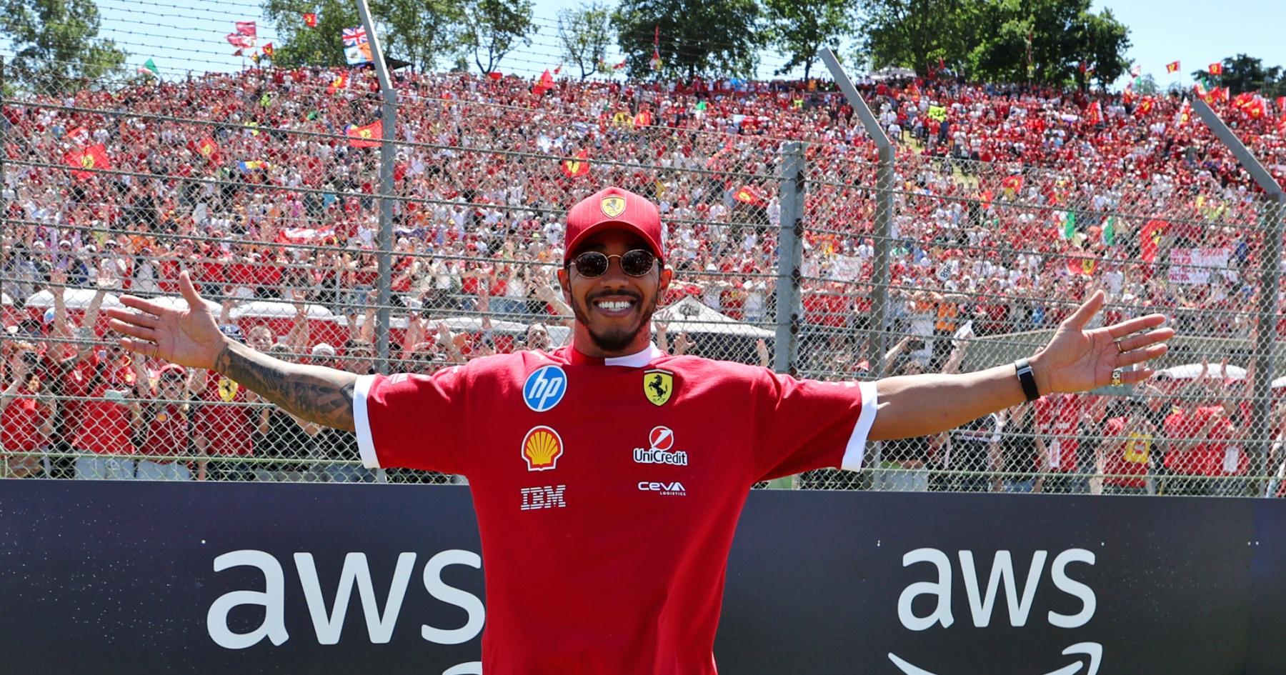'It felt vintage' - Lewis Hamilton in Ferrari awe after Imola surprise ...