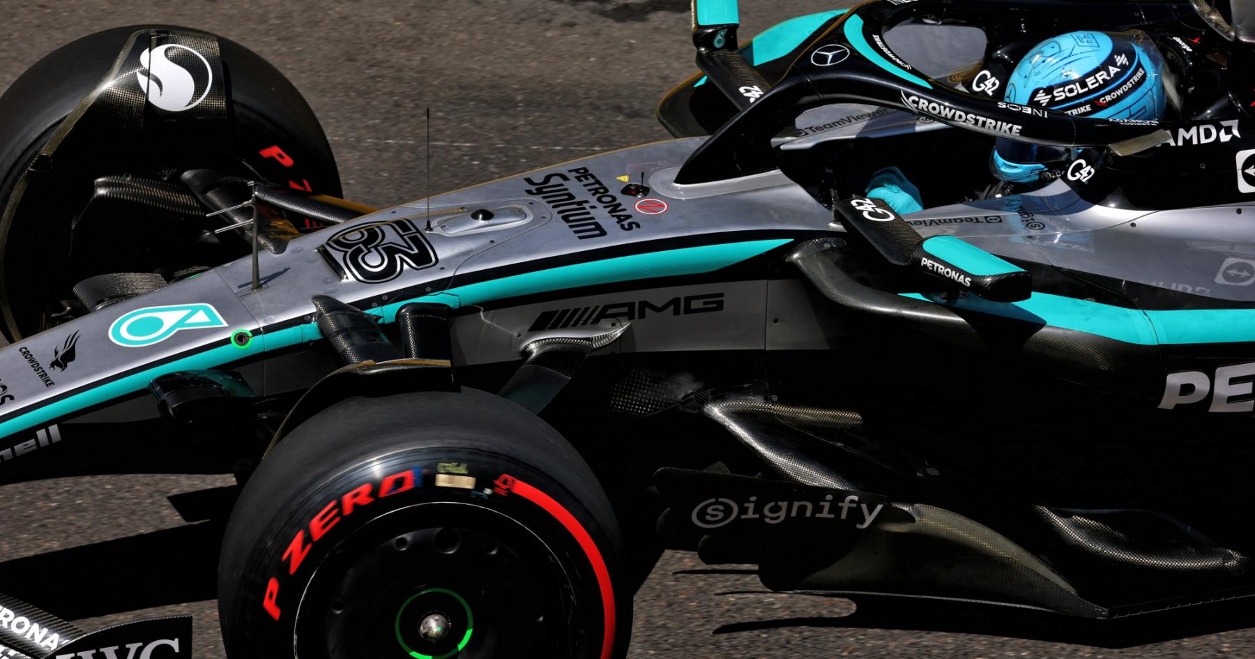 George Russell triggers second Mercedes red flag in Monaco disaster ...