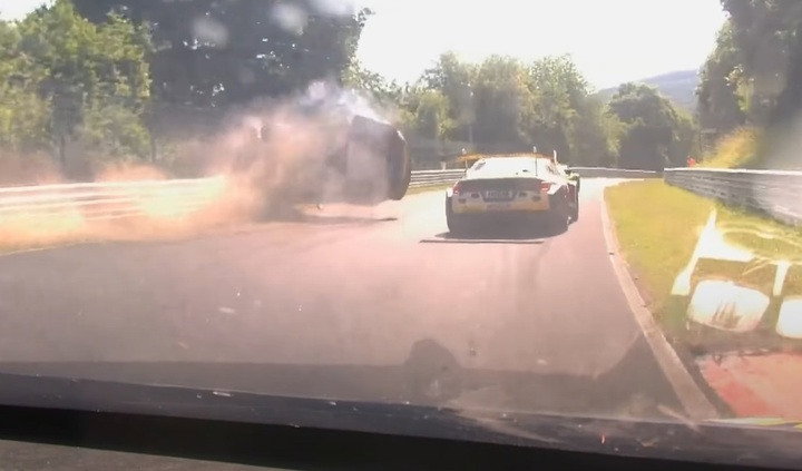 Aston Martin flips in shocking Nordschleife crash | RacingNews365