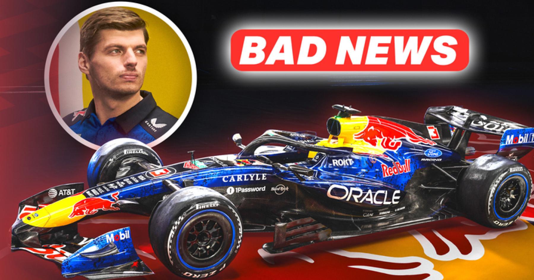 Max Verstappen handed bad news after striking Red Bull livery launch ...