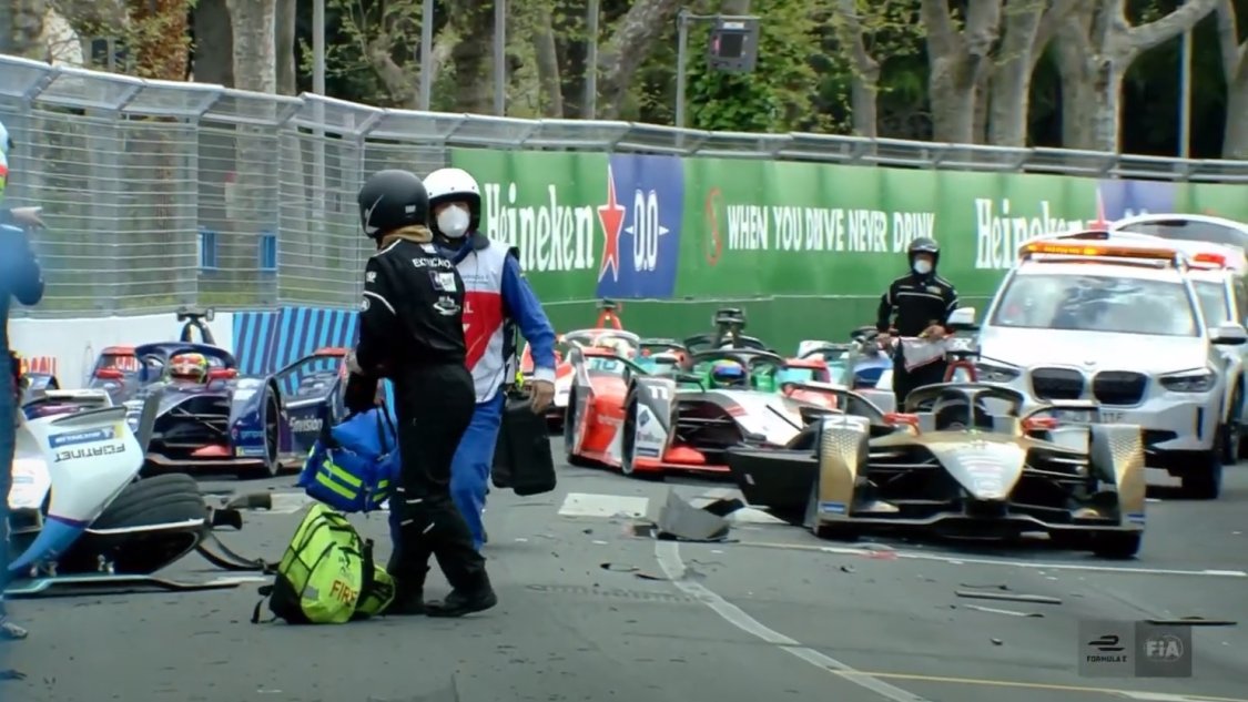 Video: Formula E driver smashes into grid during Rome E Prix practice ...